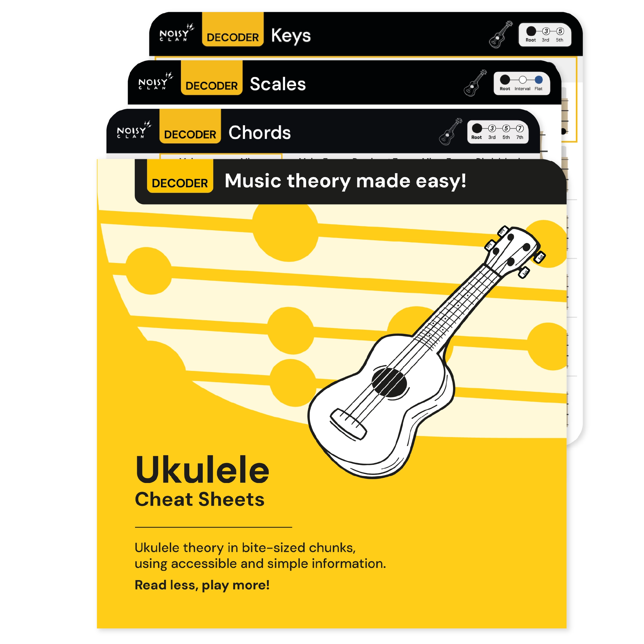 Cheat Sheets for Ukulele – Noisy Clan