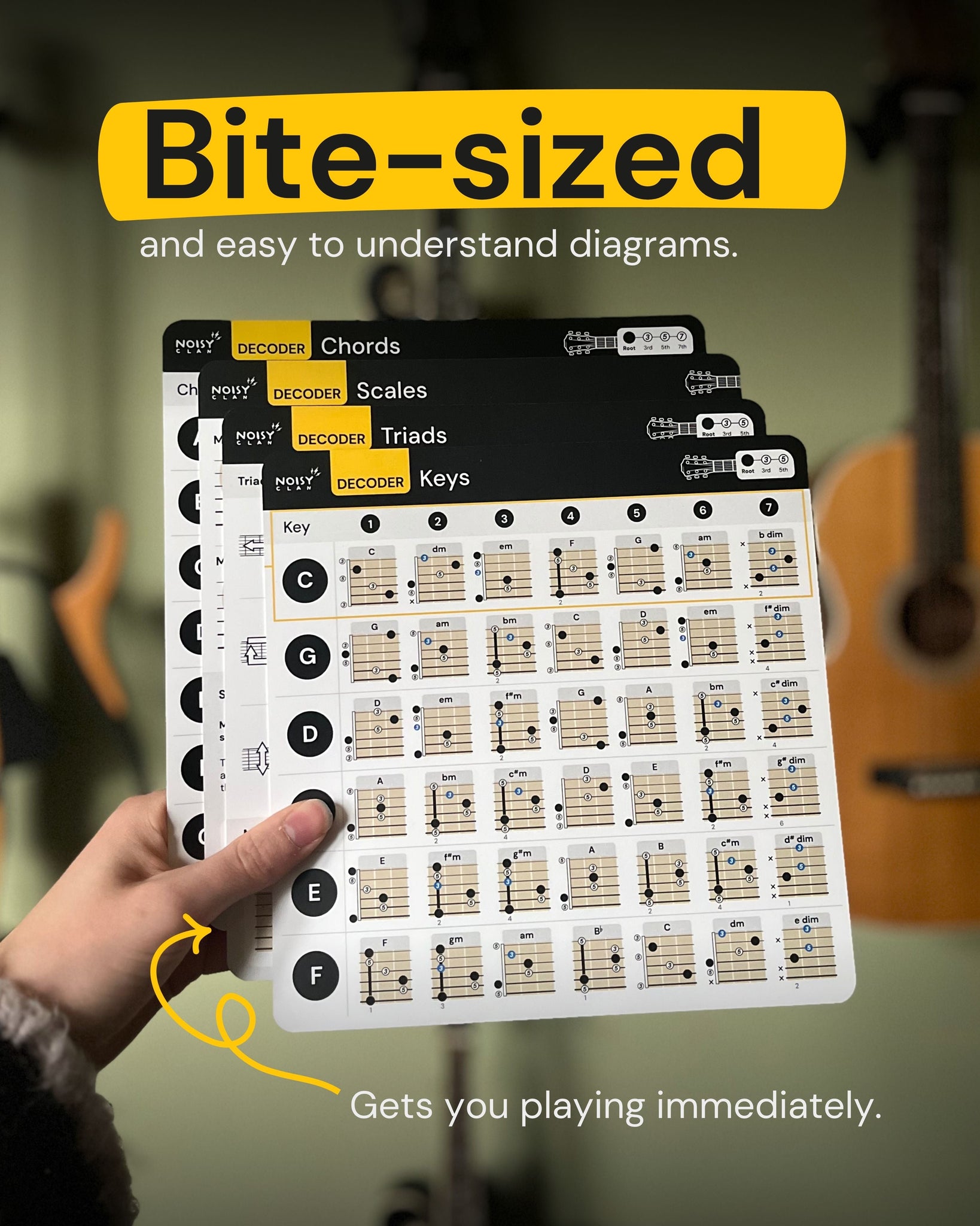 Guitar Cheat Sheets – Noisy Clan